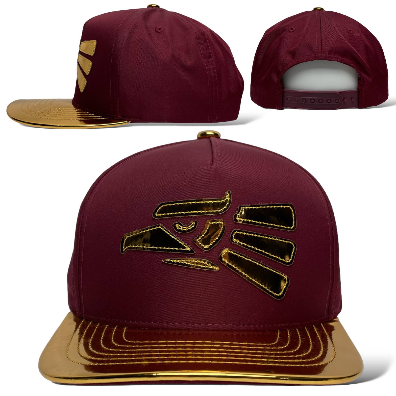 Hecho en Mexico Eagle Gold Snapback Baseball Cap Hat - ROABEN